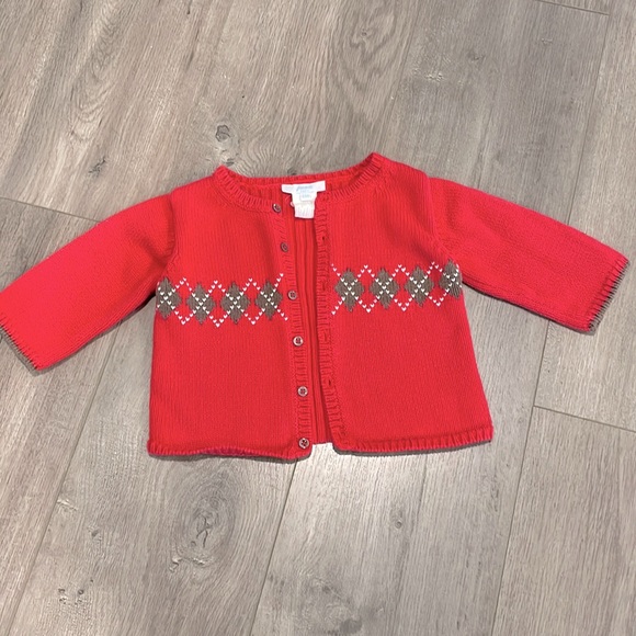 Jacadi | Shirts & Tops | Jacadi Baby Red Cardigan Sz 2m | Poshmark